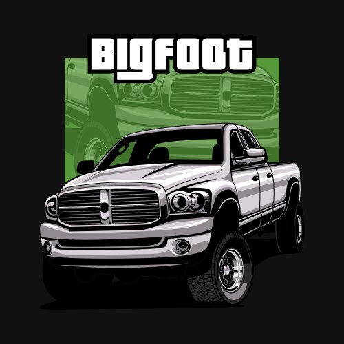 Ram pickup pick up second generation Royalty Free Vector