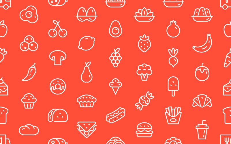 Fast food yellow pattern - seamless texture Vector Image