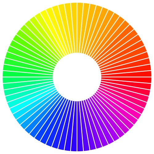 Round circle color palette gradient Royalty Free Vector