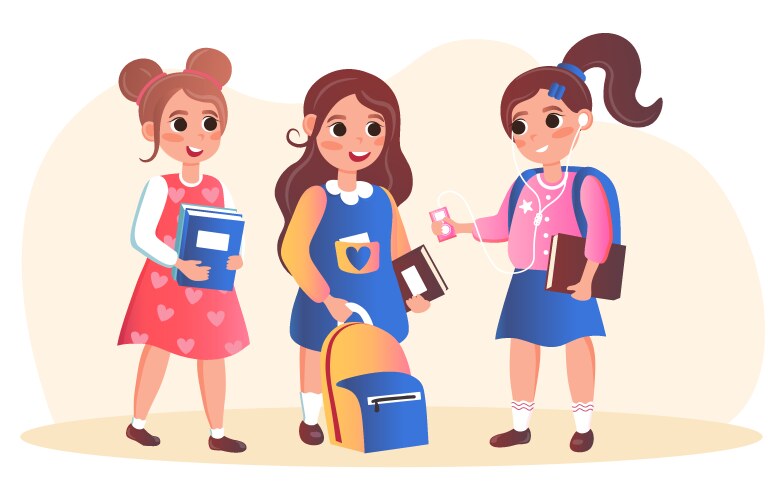 Going to school Royalty Free Vector Image - VectorStock