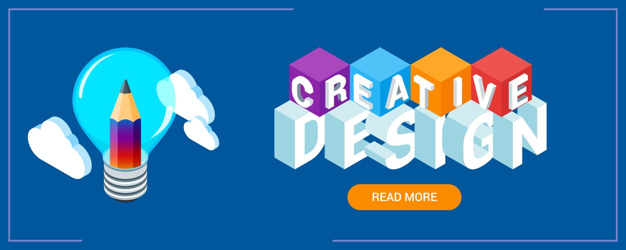 Creative idea banner Royalty Free Vector Image