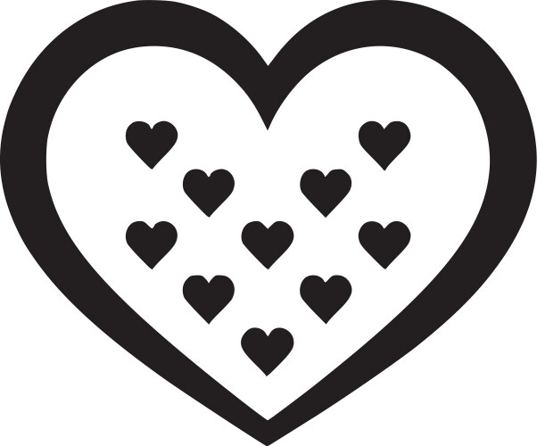 Heart - minimalist and simple silhouette Vector Image