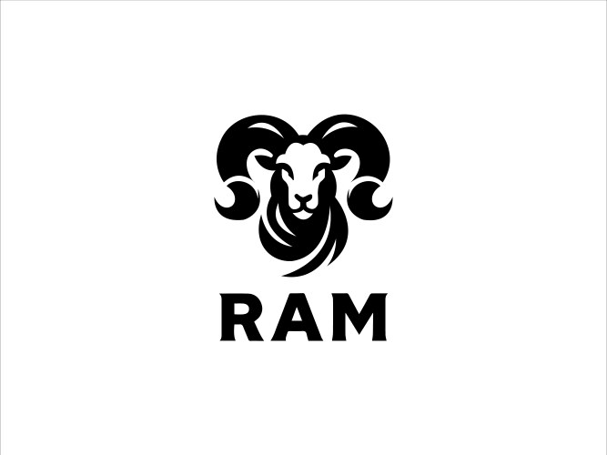 Ram logo design Royalty Free Vector Image - VectorStock