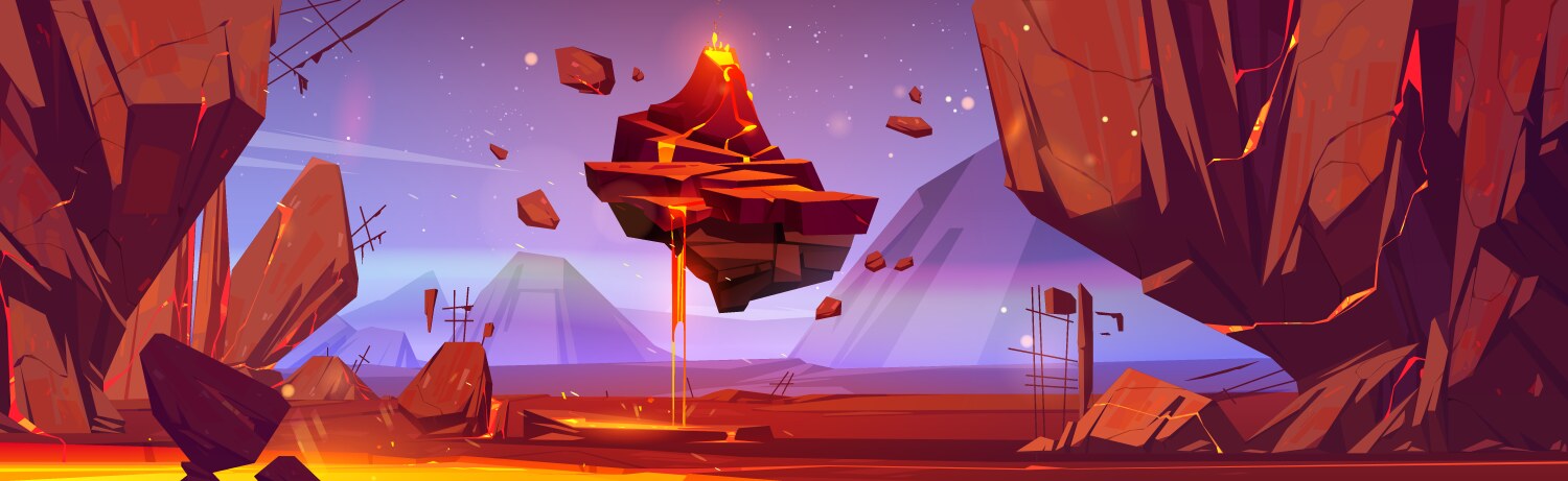 Beautiful alien landscape Royalty Free Vector Image