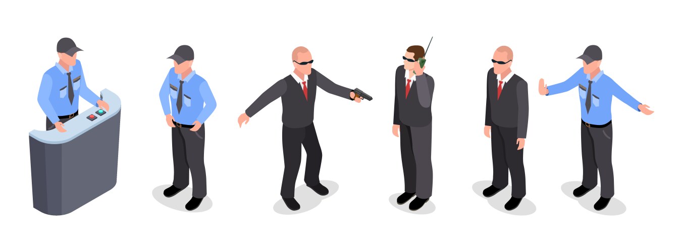Group of police officers people man and woman Vector Image
