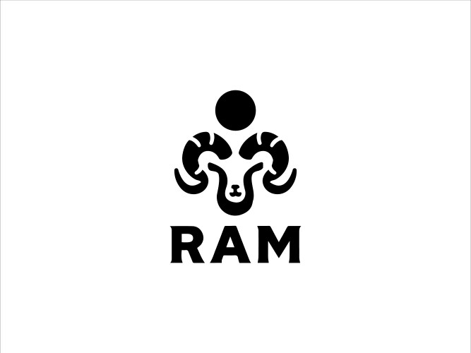 Ram logo design Royalty Free Vector Image - VectorStock