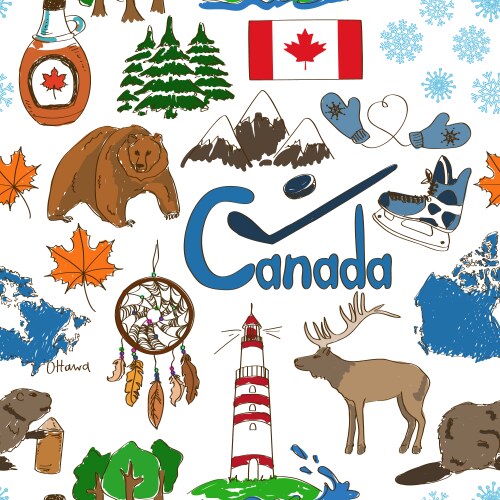 Canada background design Royalty Free Vector Image