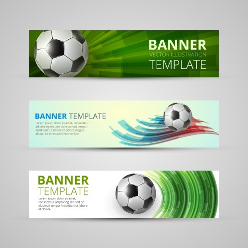 Set of football banners Royalty Free Vector Image