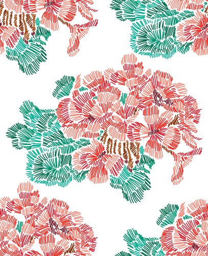 Flowers seamless border hand drawn for print Vector Image