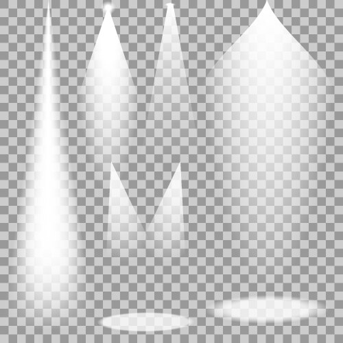 Stage light ray spotlight transparent effe Vector Image