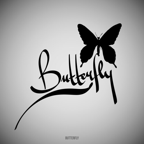 Rabbit calligraphic elements Royalty Free Vector Image