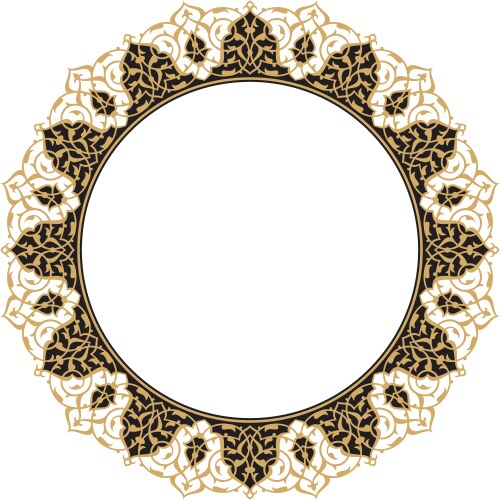 Circular ornament design pattern eastern style Vector Image