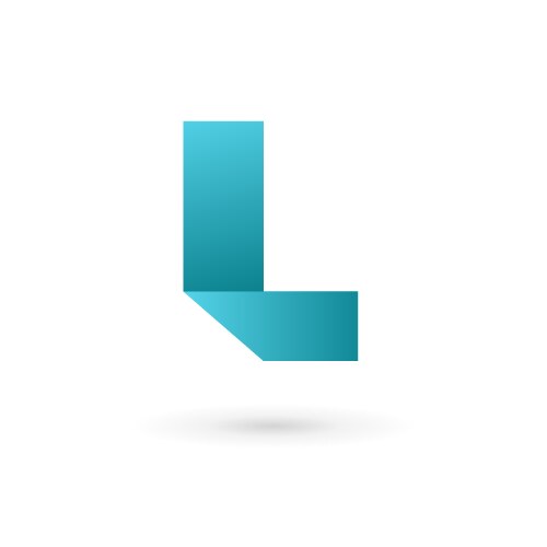Letter l stripe motion line logo Royalty Free Vector Image