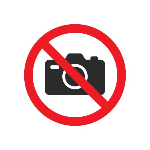 Cameras prohibited sign Royalty Free Vector Image