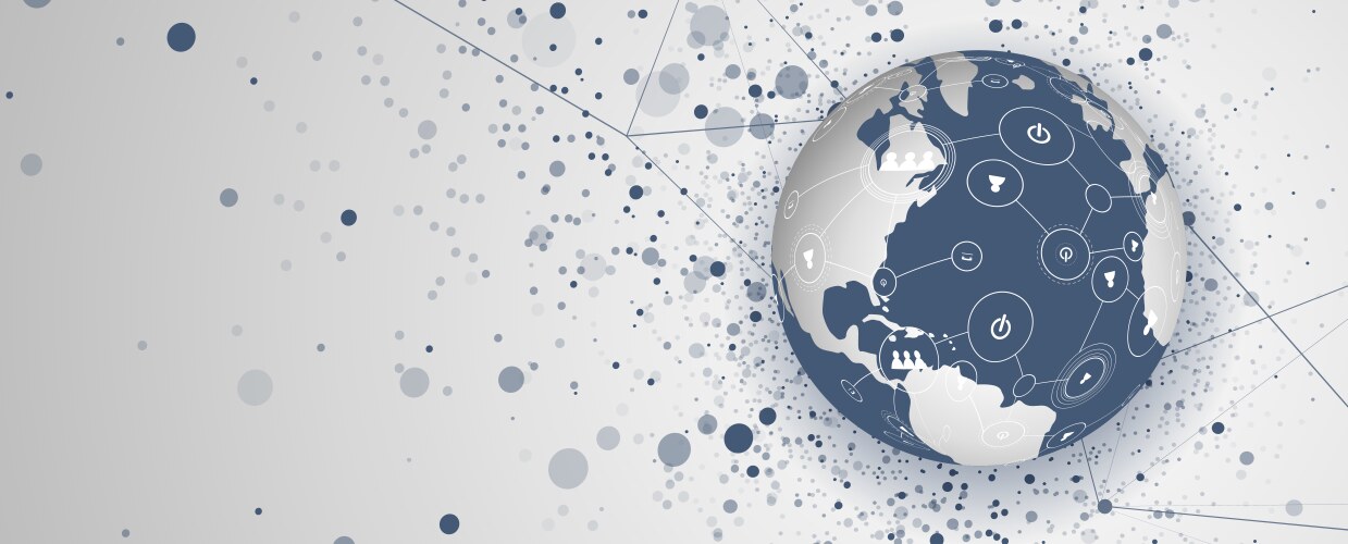 Abstract earth technology background for science Vector Image