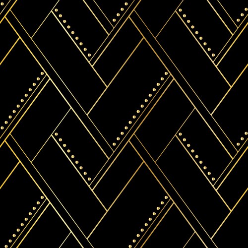 Luxury seamless pattern gold diamonds on a black Vector Image