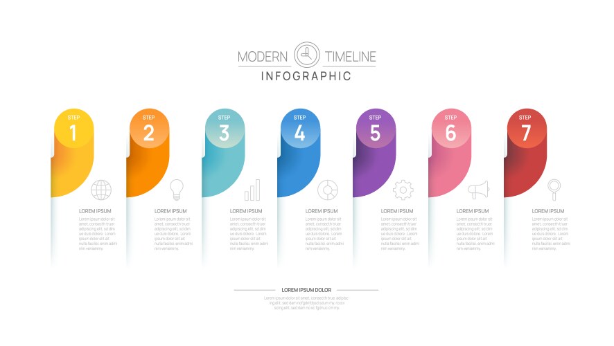 Horizontal wave infographic timeline web template Vector Image