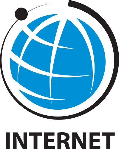 World internet network icon outline Royalty Free Vector