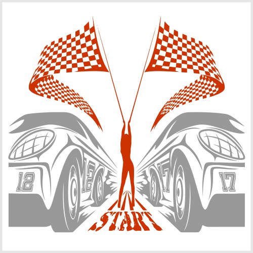 Racing poster Royalty Free Vector Image - VectorStock