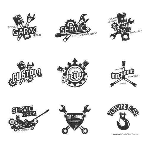 Mechanic collection set Royalty Free Vector Image