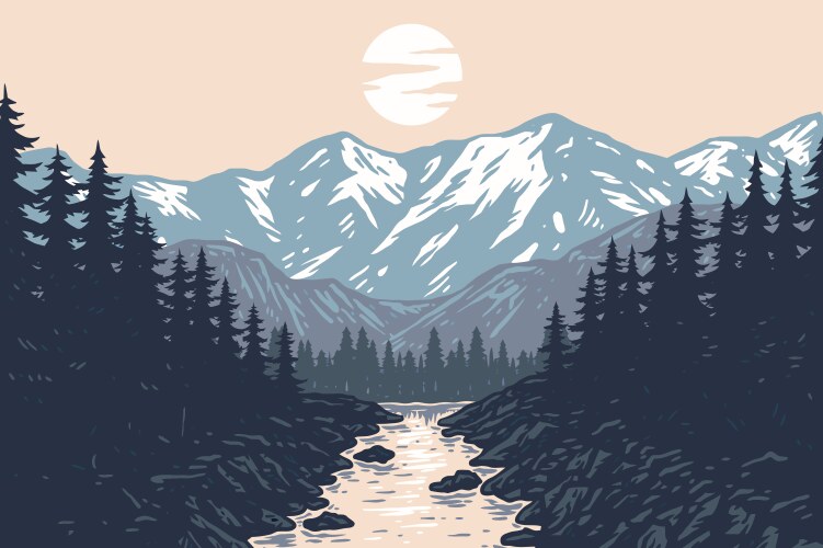 Mountain Trees Vector Images (over 110,000)