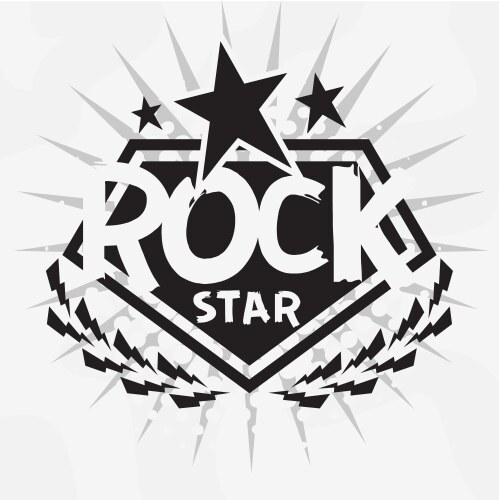 Rock star emoji line icon sign Royalty Free Vector Image