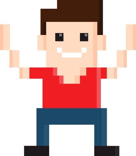 Pixel Man Vector Images (over 9,700)