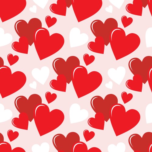 Pink pastel color hearts geometric seamless Vector Image