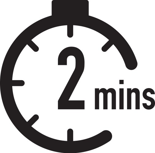 5 minutes timer stopwatch or countdown icon time Vector Image