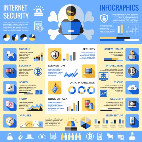 Workplace safety infographics Royalty Free Vector Image