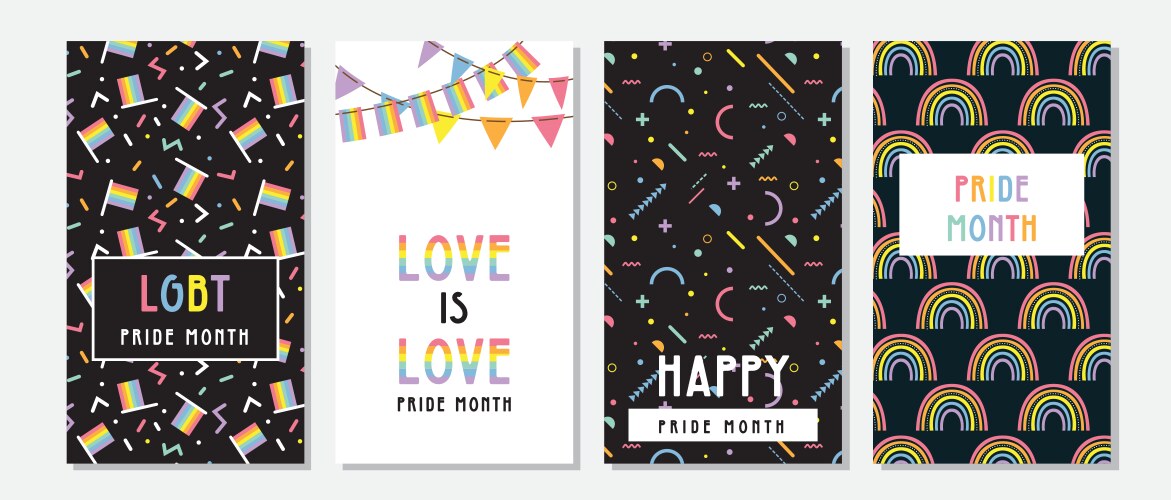 Inclusion in design celebrating lgbtq pride month Vector Image