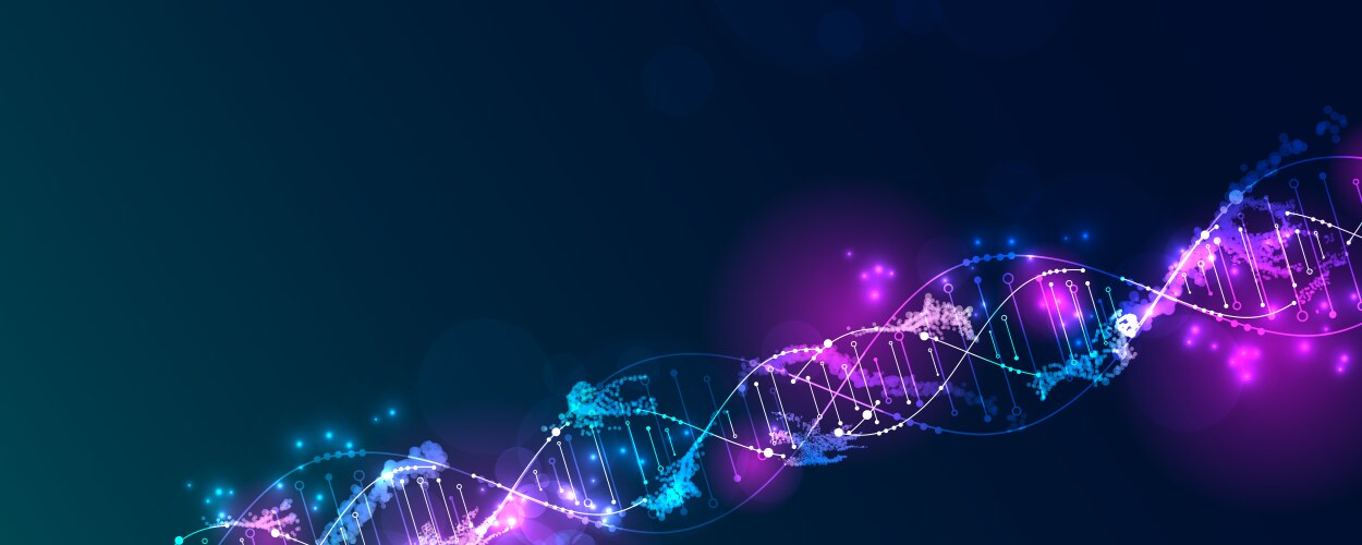 Dna molecule genetic science Royalty Free Vector Image