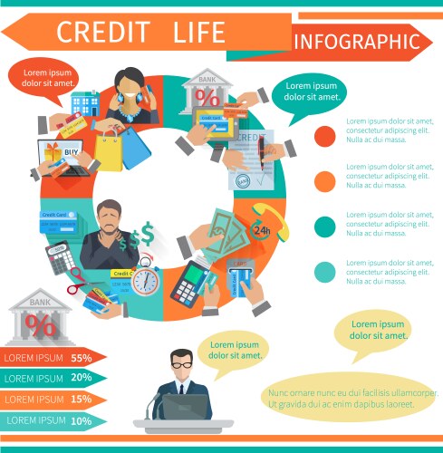 Credit Infographic Vector Images (over 16,000)