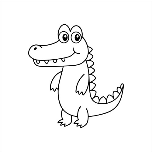 Outline crocodile Vector Images & Graphics for Commercial Use | VectorStock
