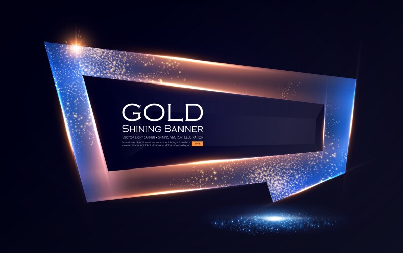 Shining karaoke party banner with golden notes Vector Image