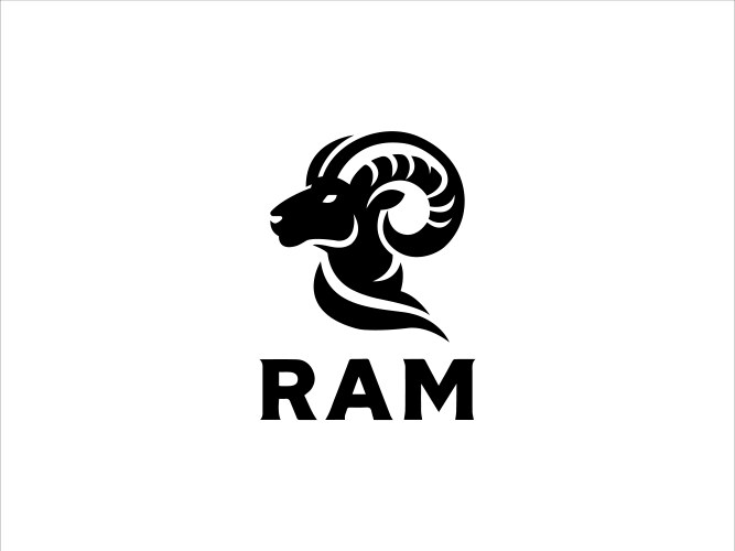 Ram logo design Royalty Free Vector Image - VectorStock