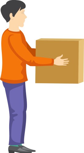 Carrying Heavy Box Vector Images (over 2,200)