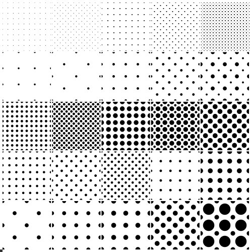 Collection of seamless dots patterns polka dot Vector Image
