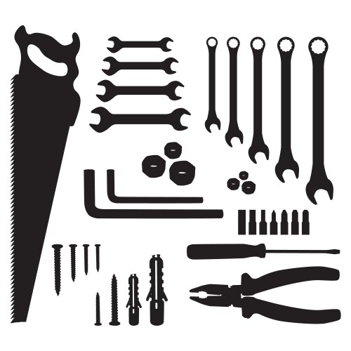 Household tools Royalty Free Vector Image - VectorStock