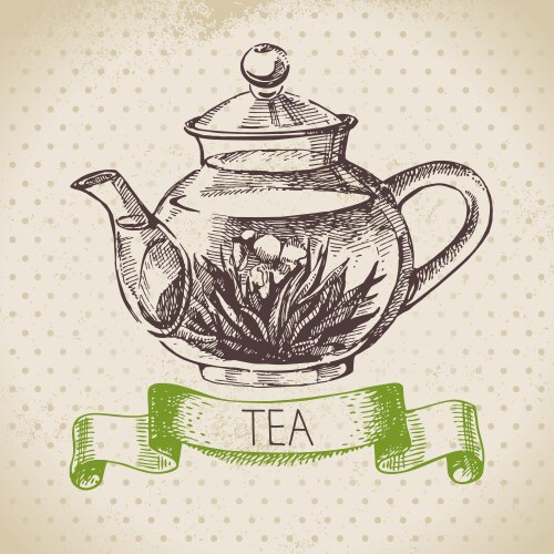 Tea vintage background Royalty Free Vector Image