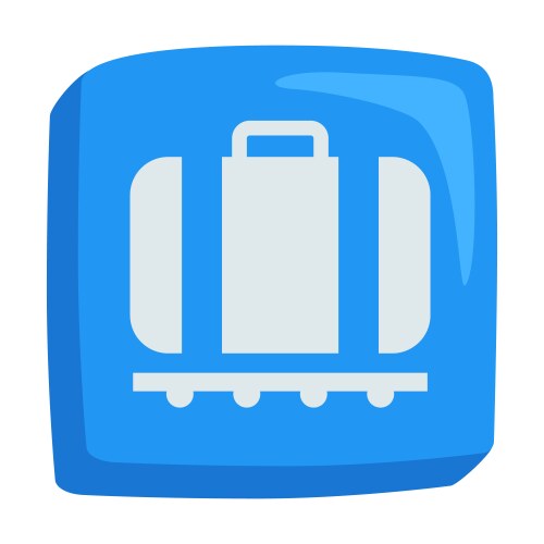 Red bag emoji icon school backpack Royalty Free Vector Image