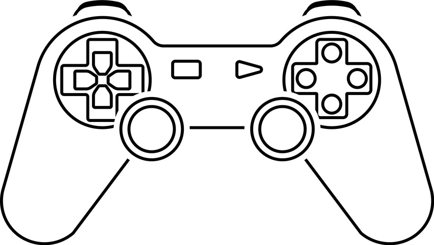 Rectangle gamepad icon Royalty Free Vector Image