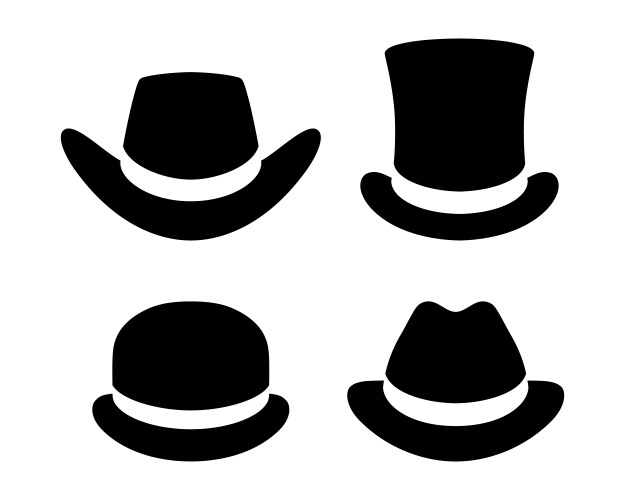 Cowboy leather hats Royalty Free Vector Image - VectorStock