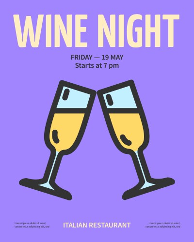 Different events party concept placard poster Vector Image
