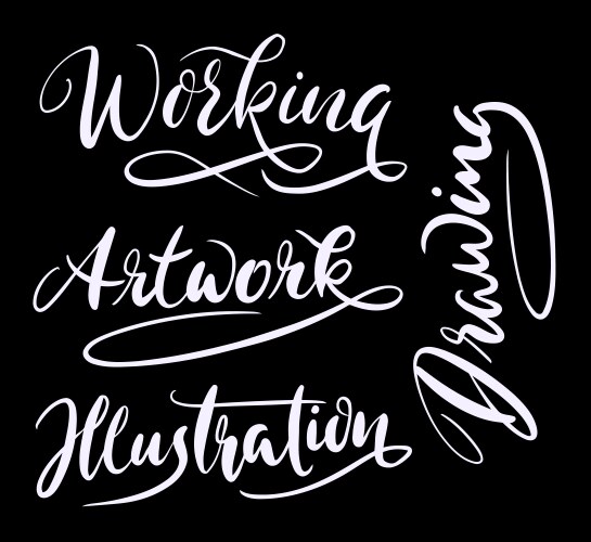 Project and graphic work hand written typography Vector Image