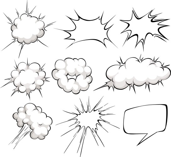 Nuclear explosion mushroom cloud drawing Vector Image