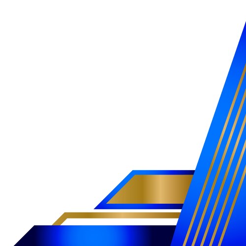 Golden and red geometric corner border Royalty Free Vector