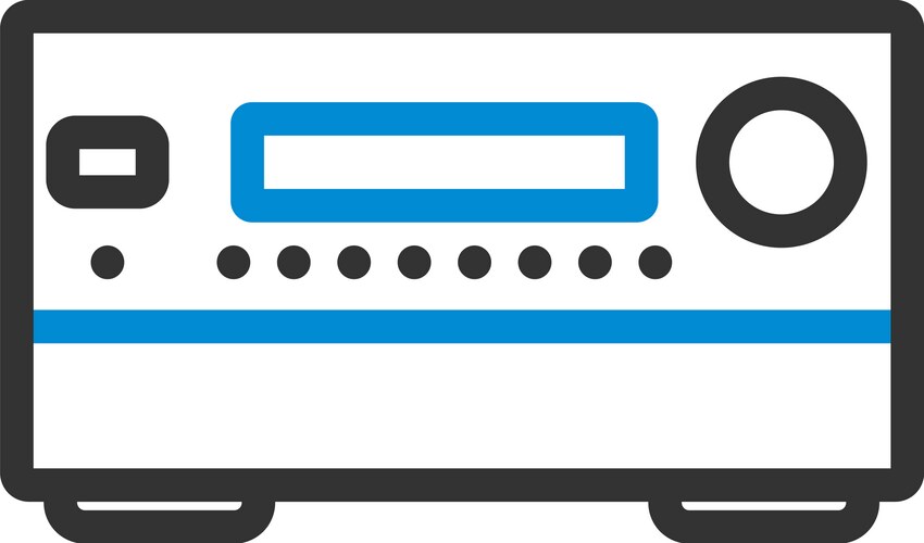 Home theater receiver icon Royalty Free Vector Image