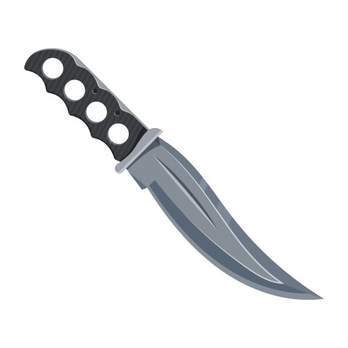 Vintage combat knife template Royalty Free Vector Image