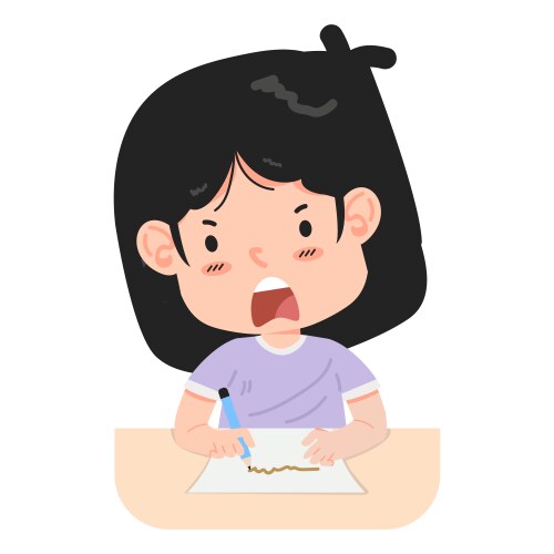 Kid Doing Homework Vector Images (over 1,000)